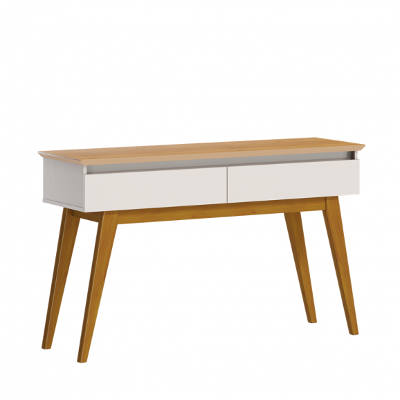 Aparador Imcal Classic Off White Nature Pés Em Madeira