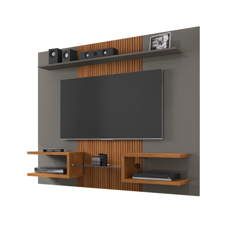 Painel Atlas Titanium Nature Ripado TV 55 2076135 Bechara