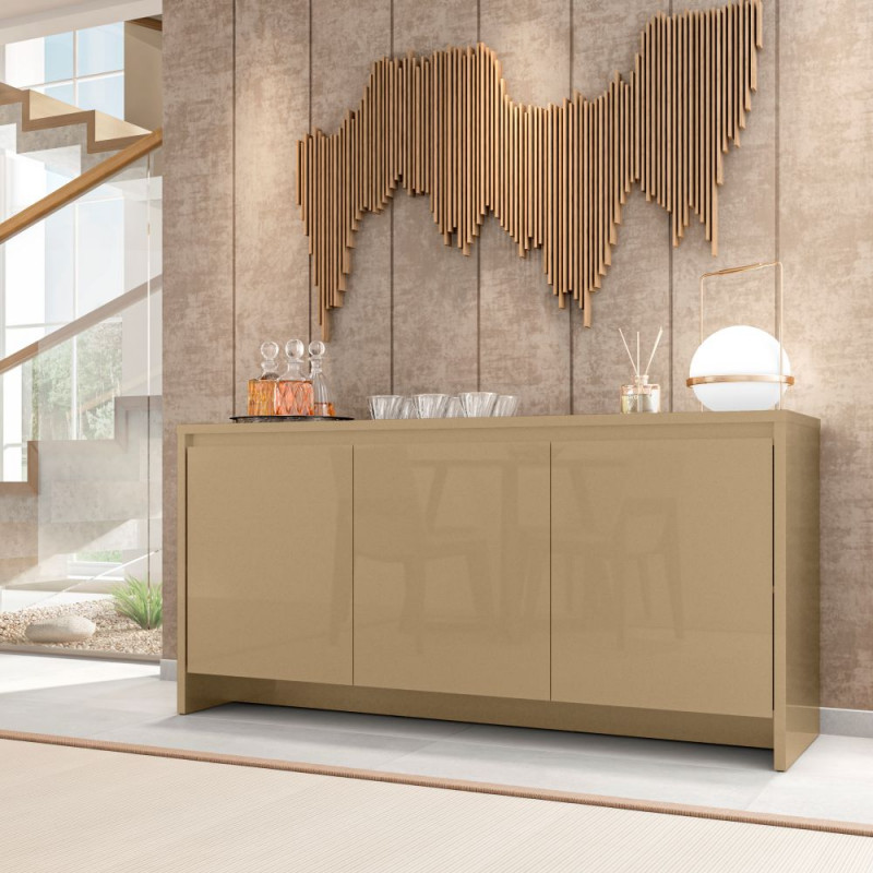 Buffet Madri 3 Portas Champagne Casa D Móveis Sala