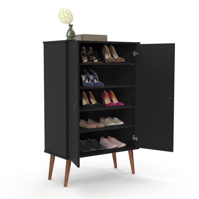 Sapateira Spazio Preto Pés Palito Patrimar